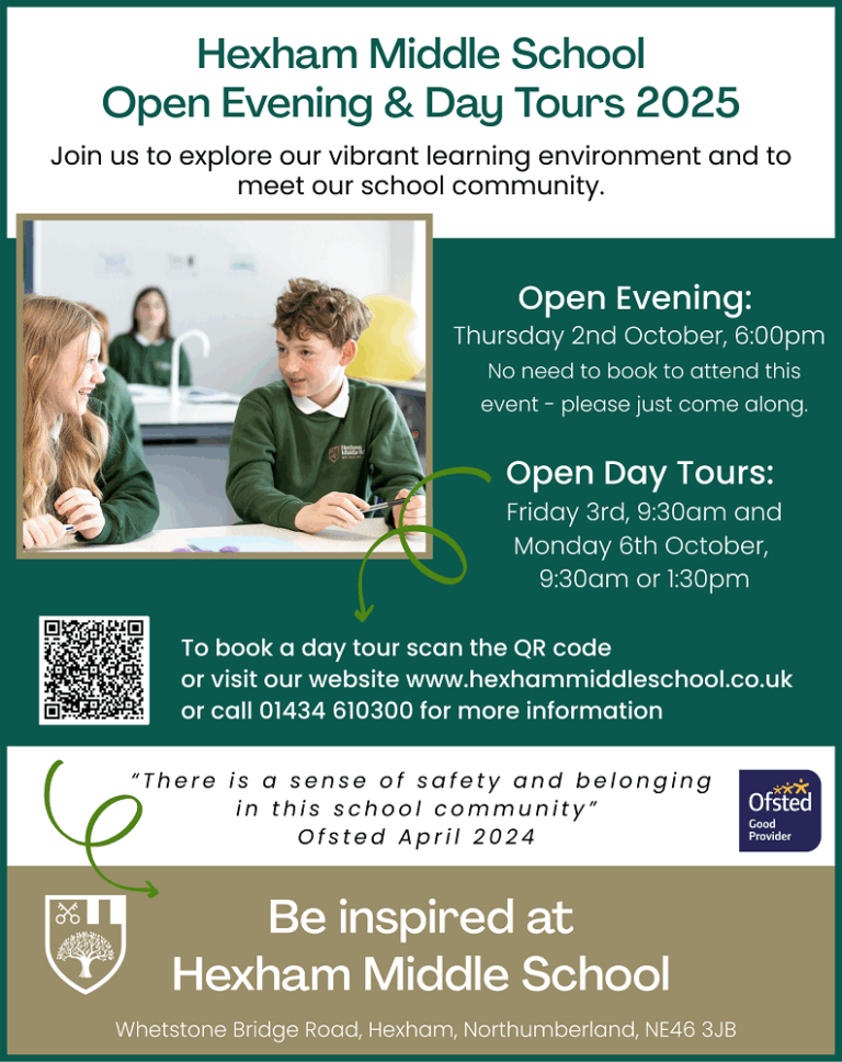Open Evening – Hexham Middle School
